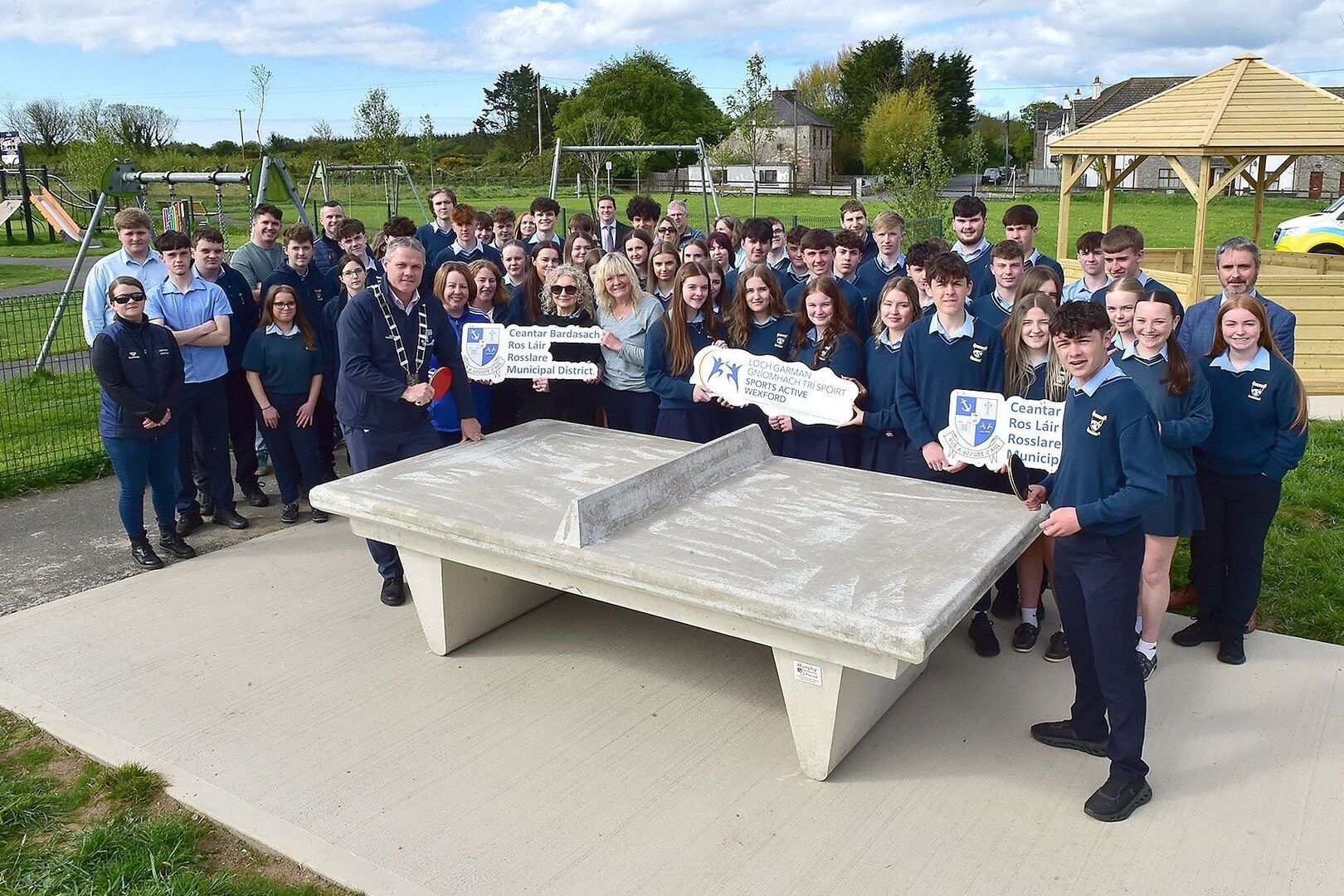 Wexford students add value to their community as gazebo, table tennis ...