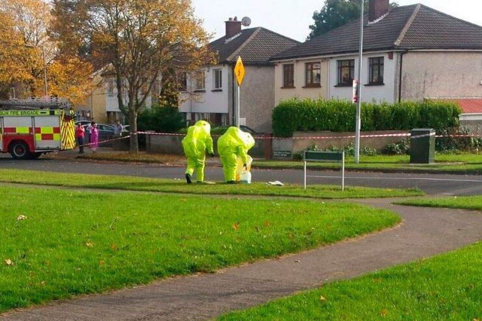 Residential area closed off as toxic material left on road | Irish ...