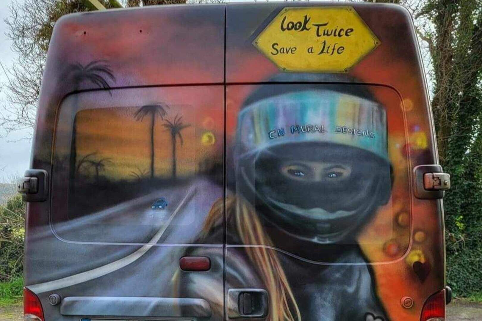Louth artist uses van mural to drive home road safety message | Irish ...