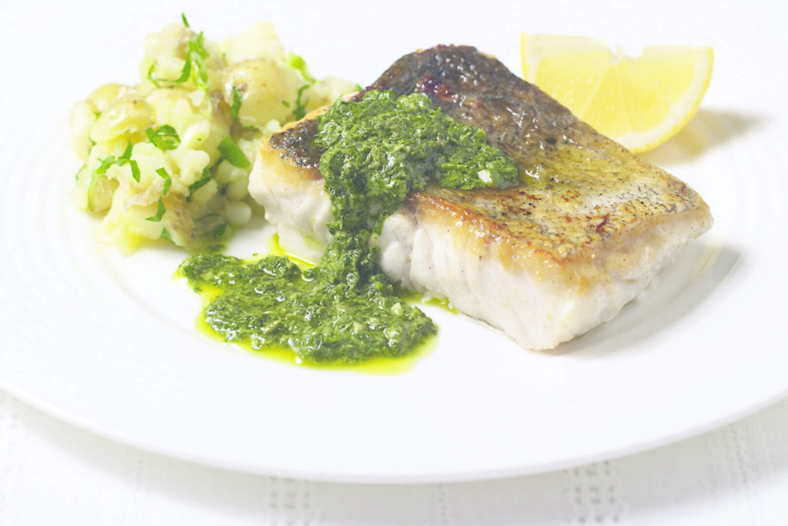 Hake with Salsa Verde and Crushed New Potatoes | Irish Independent