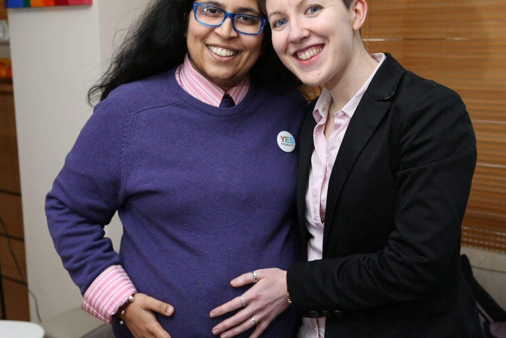 Newstalk presenter Dil Wickremasinghe and her partner Anne Marie Toole ...