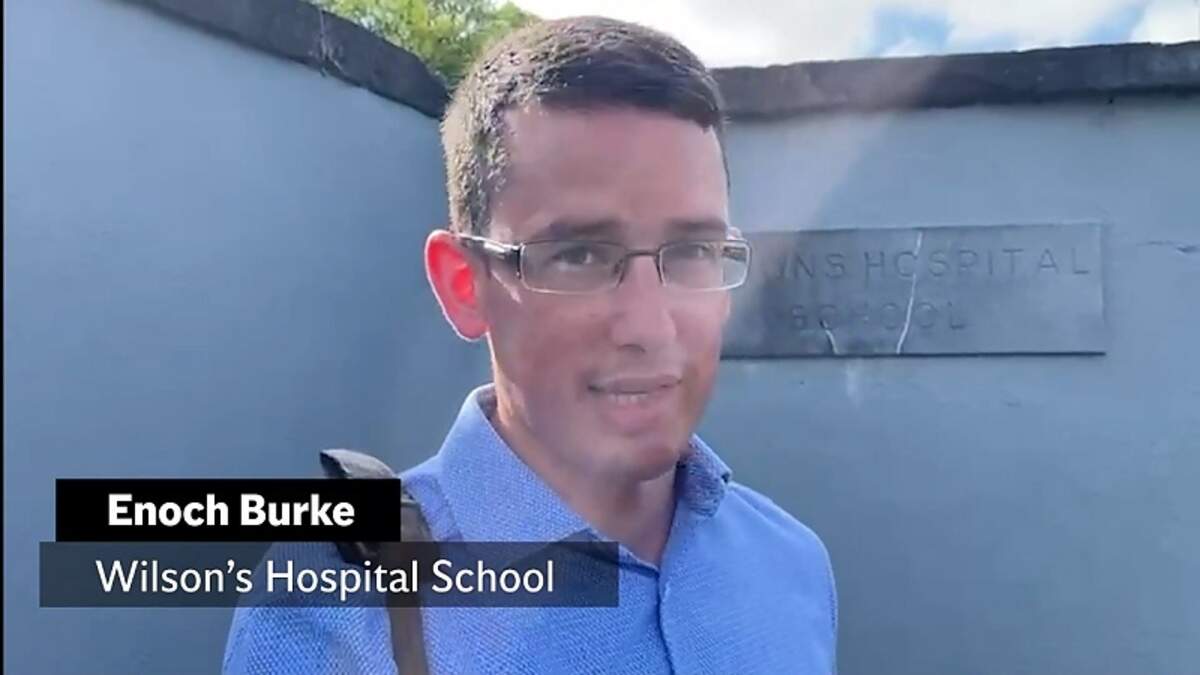Enoch Burke spends last day of term outside school that sacked him ...