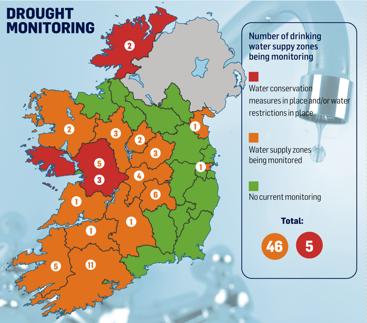 Revealed: The 15 counties where Irish Water is closely monitoring ...