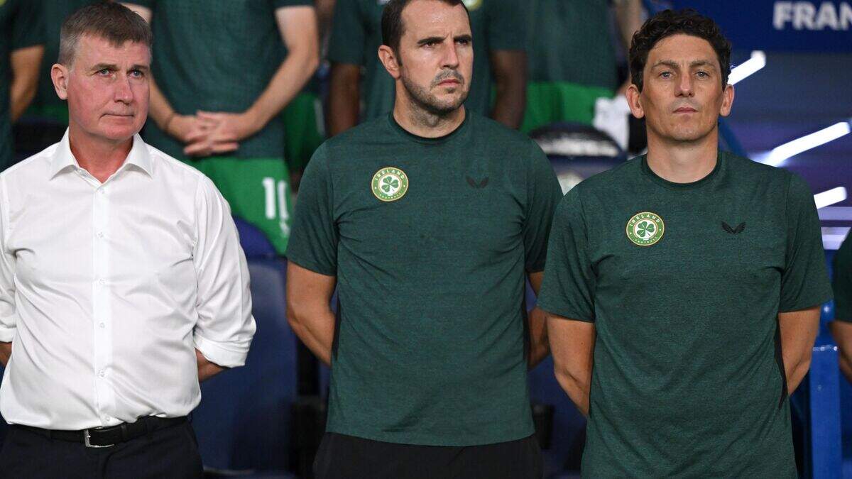Ireland’s backroom team, including Keith Andrews and John O’Shea ...