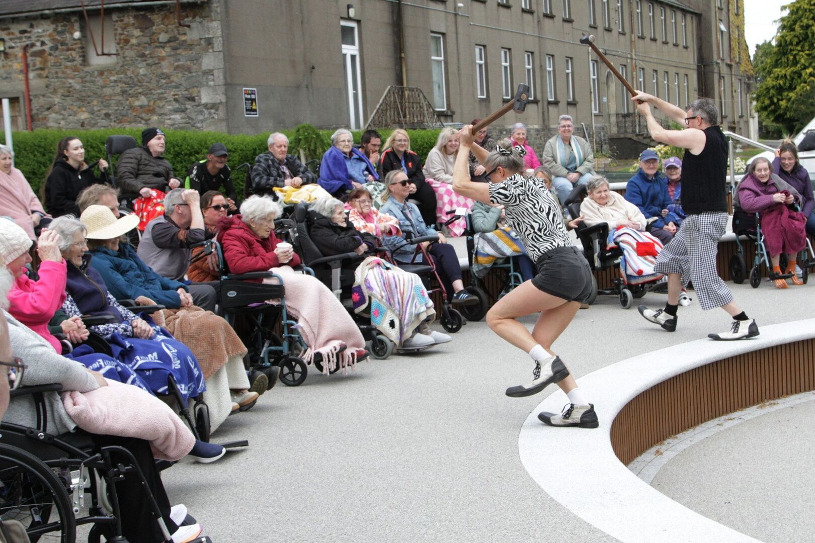 Wexford hospital residents enjoy high-energy circus performance | Irish ...