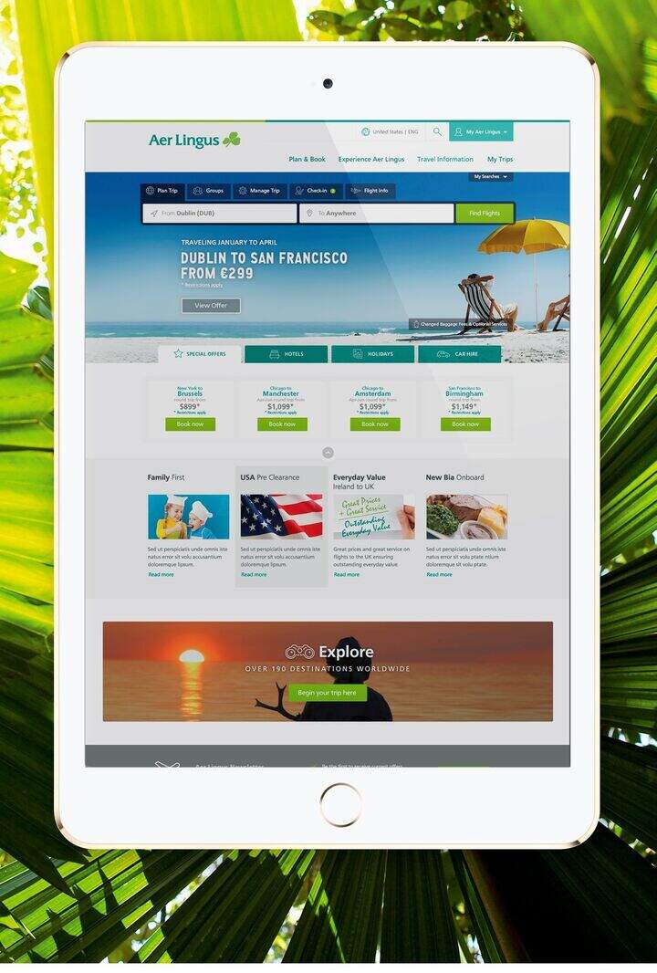 First Look: The new Aer Lingus website | Irish Independent