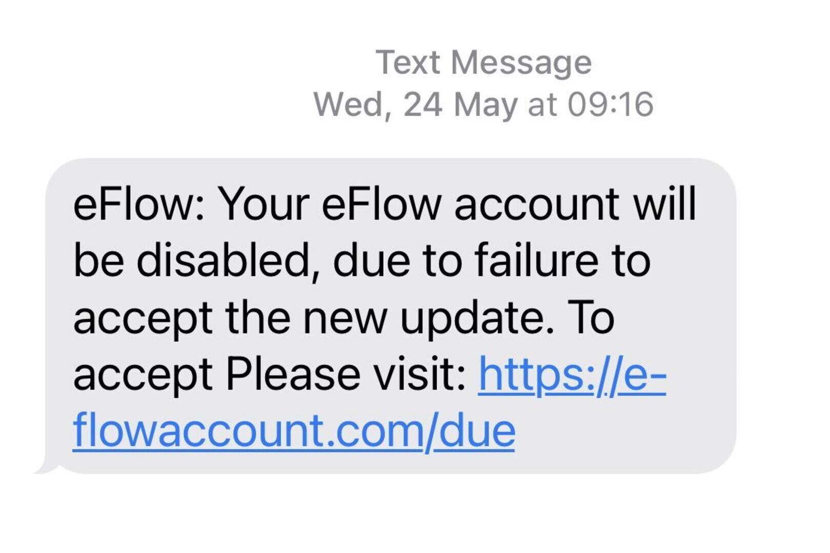 eFlow asks users not to fall for latest text scam | Irish Independent