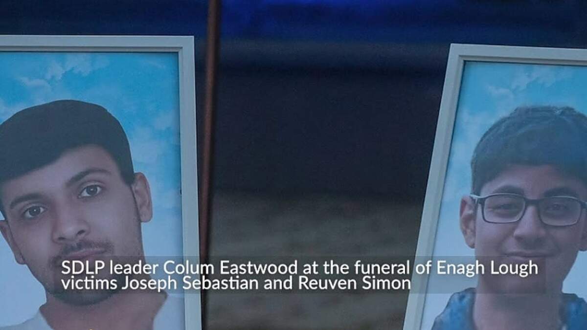SDLP leader Colum Eastwood at the funeral of Reuven Simon and Joseph ...