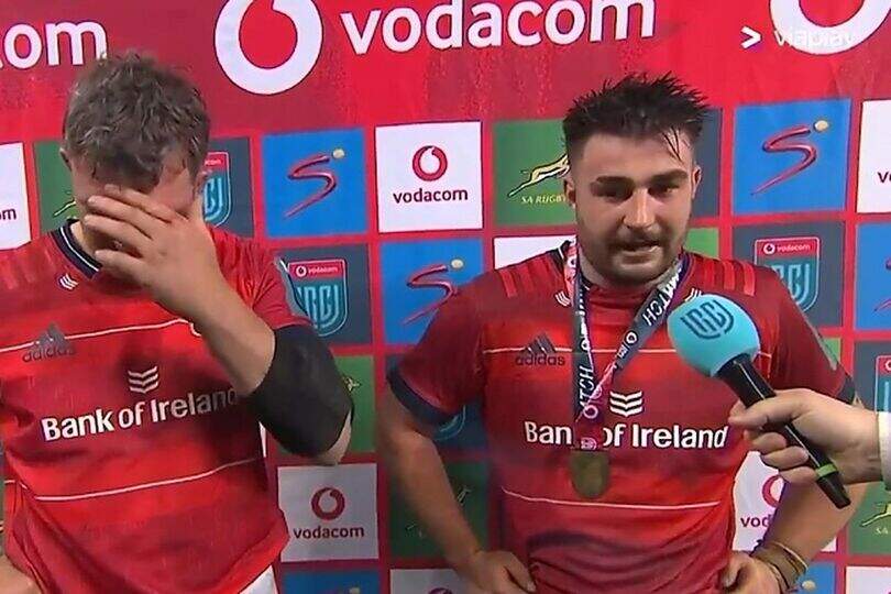 Peter O'Mahony reacts to John Hodnett swearing in Munster post win ...