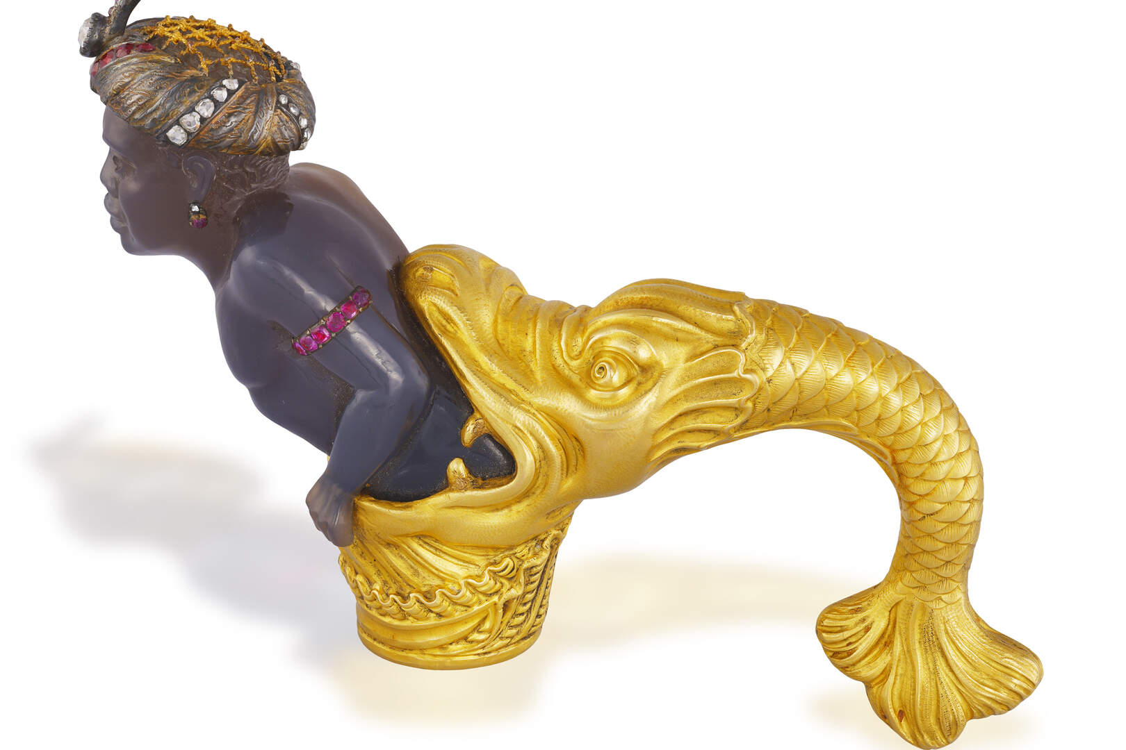In the salerooms: Irish oak harp clock, Louis XV walking cane handle ...