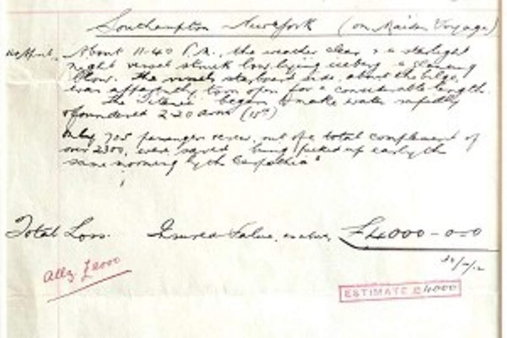 Titanic insurance document released | Irish Independent
