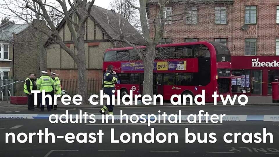 Three children and two adults in hospital after north-east London bus ...