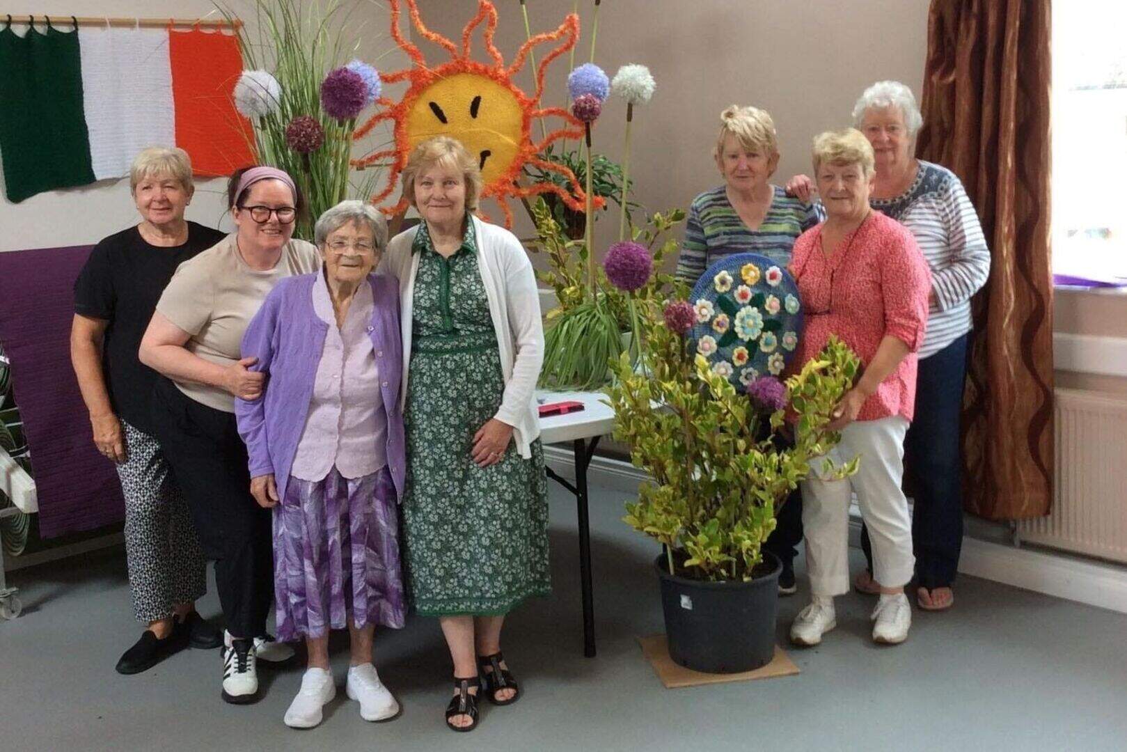 See photos as Wicklow knitters turn old car wheel hubs into works of ...