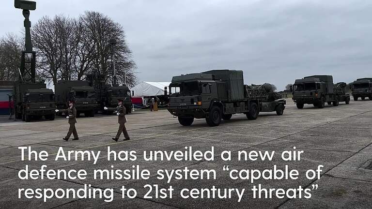 New Sky Sabre air defence missile system unveiled by British Army ...