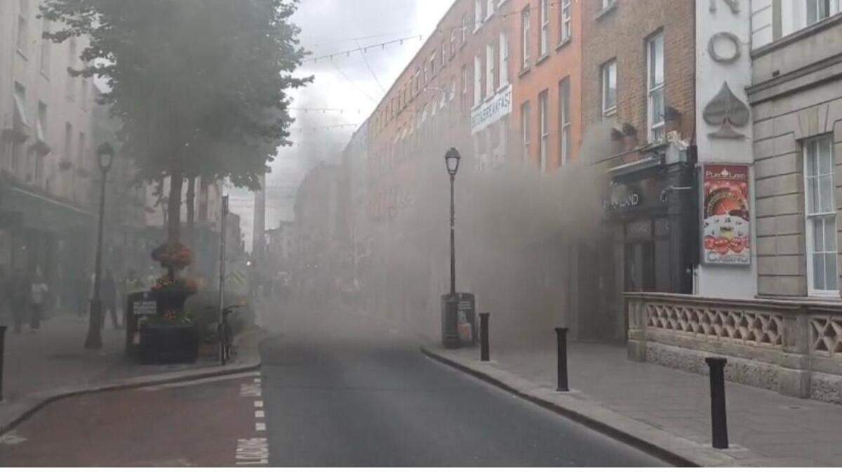 Emergency services at scene of large fire in Dublin city centre | Irish ...