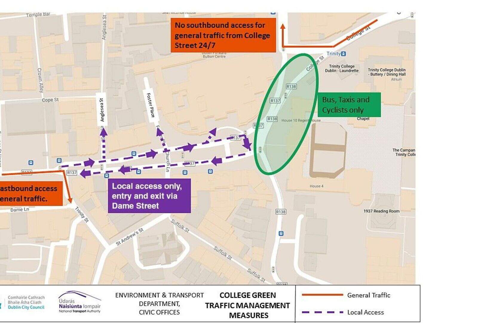 Dublin's College Green to become car-free | Irish Independent