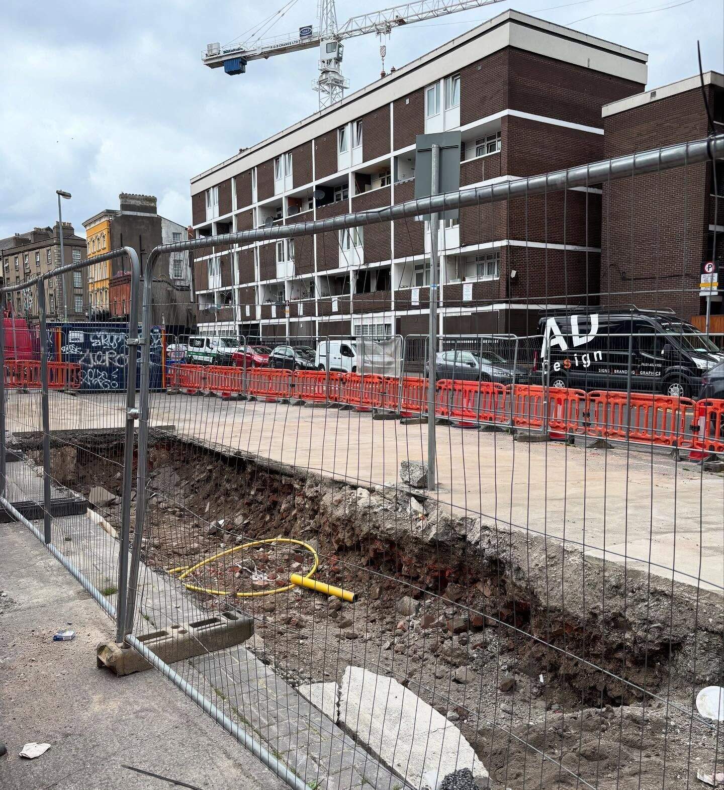 Basements of former Georgian houses uncovered during roadworks in ...