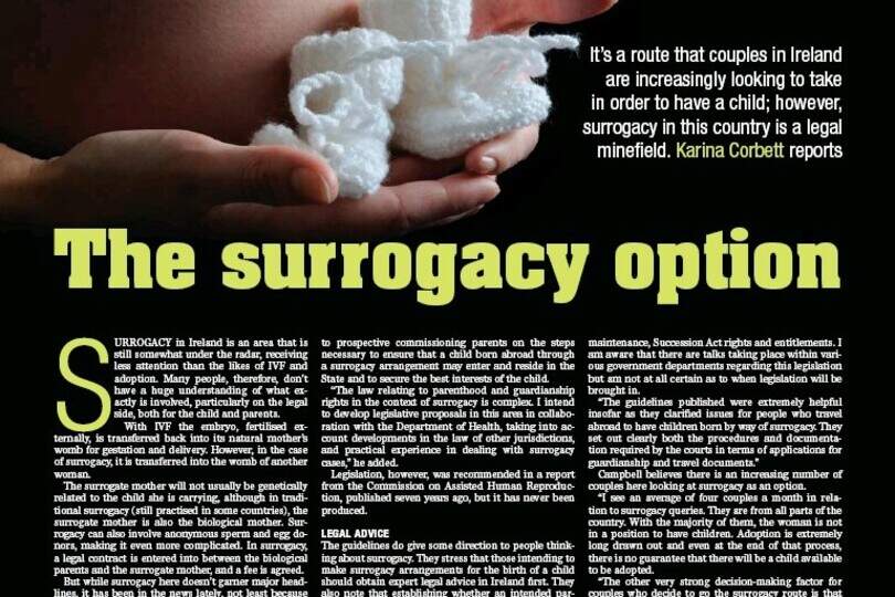 Exploring surrogacy: The legal situation in Ireland | Irish Independent