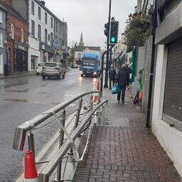 Car crash mangles railings at Arklow post office | Irish Independent