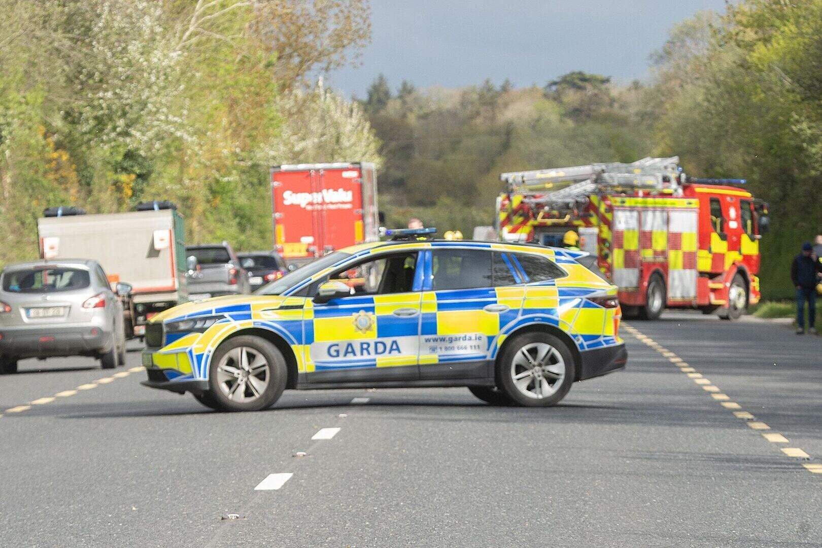 Main Wexford road closed after truck bursts into flames | Irish Independent
