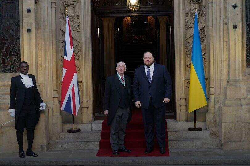 Head of Ukraine parliament asks UK for fighter jet training | Irish ...