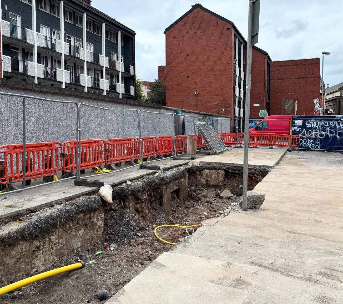 Basements of former Georgian houses uncovered during roadworks in ...