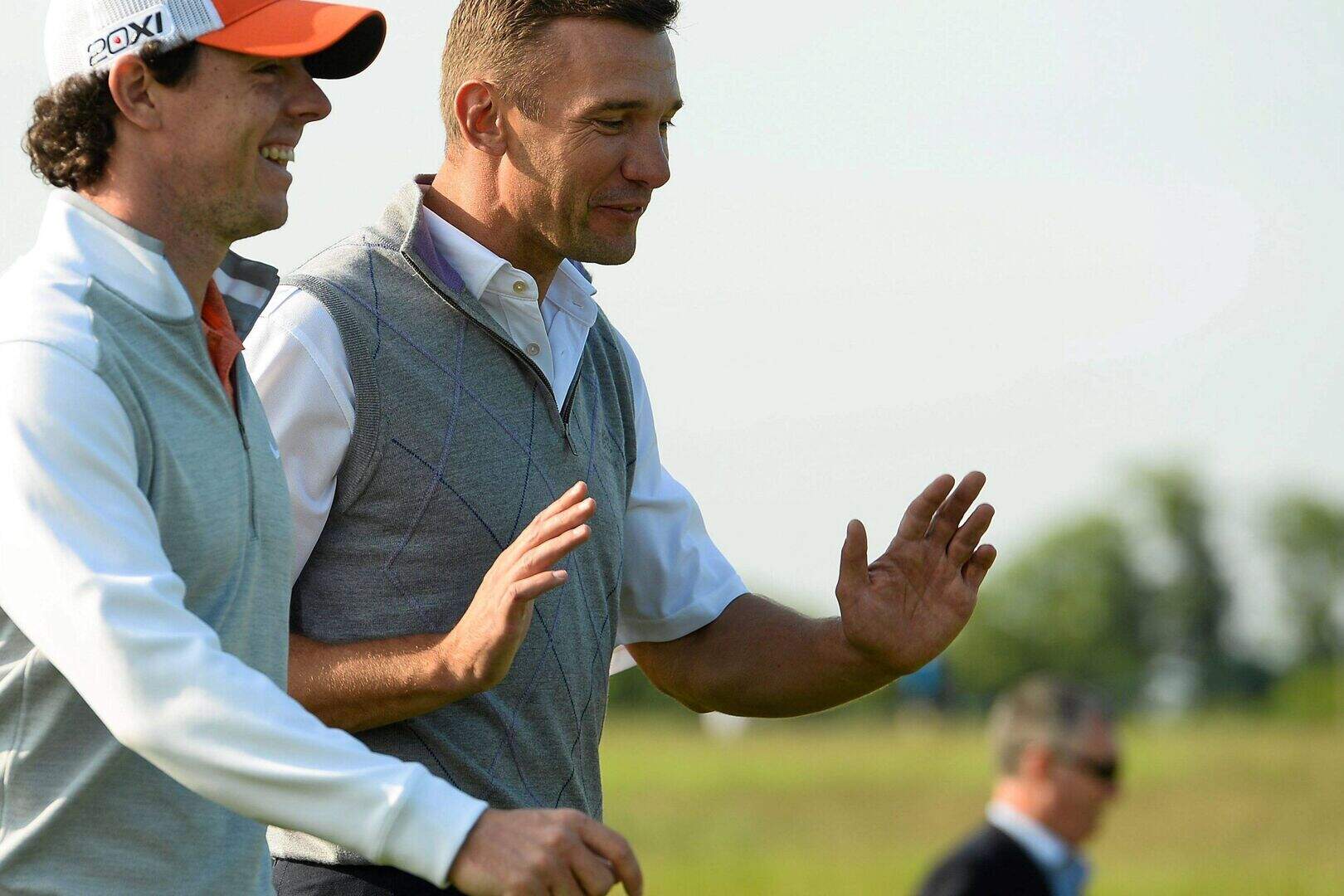 Former Chelsea star Andriy Shevchenko tees off with McIlroy in Irish ...