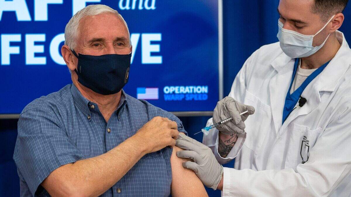 ‘Hope is on the way’ – Mike Pence gets first dose of Covid-19 vaccine ...