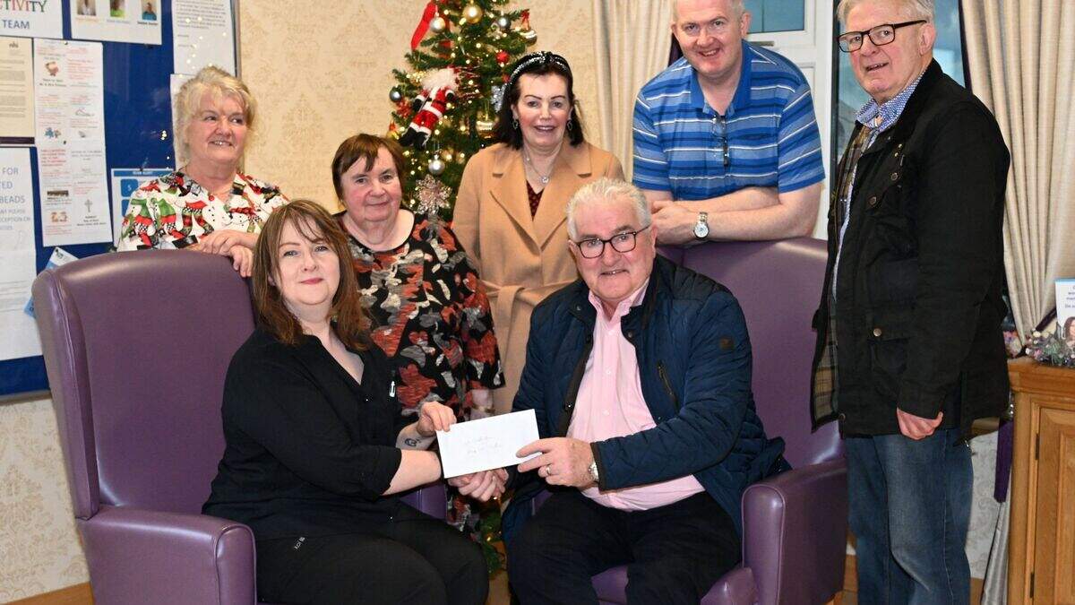 Dan Tim O’Sullivan presents cheque to St Joseph’s Nursing Home in ...