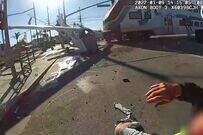 Dramatic footage shows man being pulled from aircraft seconds before it ...